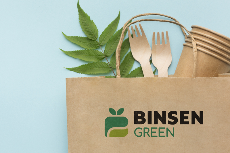 Binsen Green Logo Design • dcore